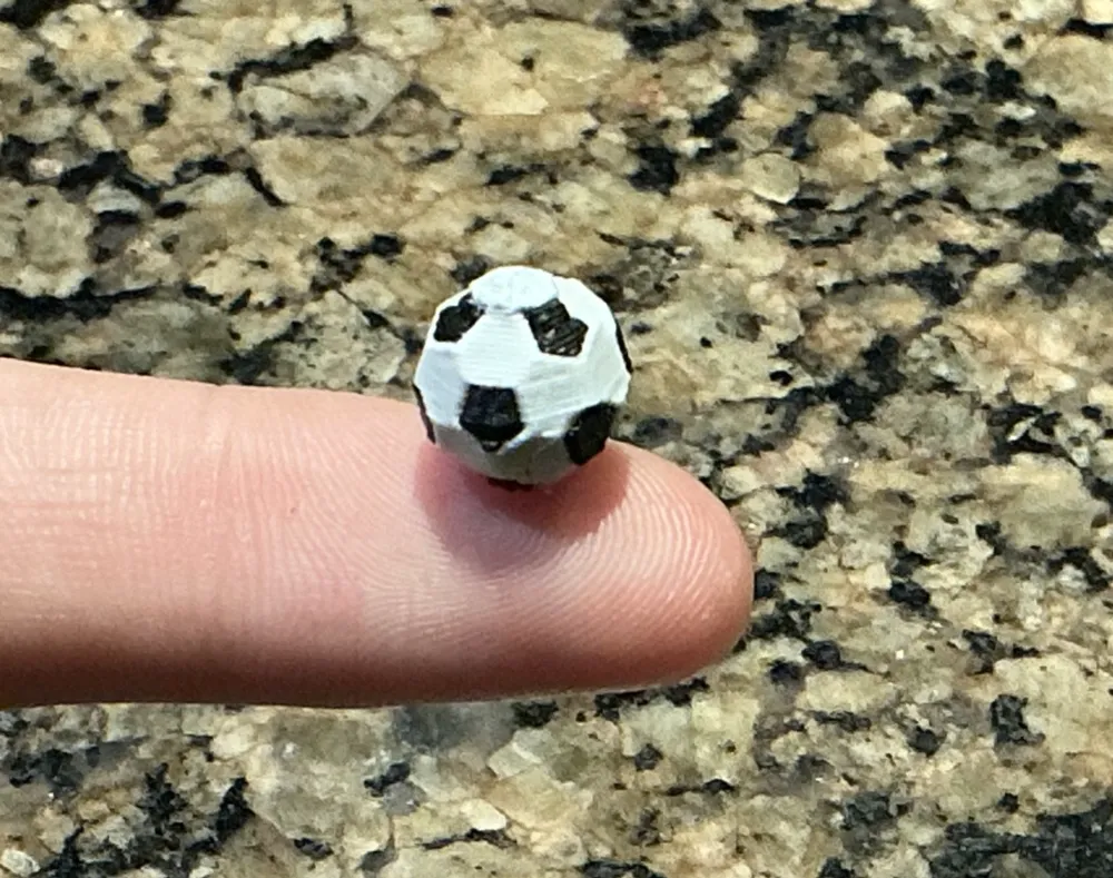 Worlds Smallest Soccer Ball - Free 3D Print Model - MakerWorld