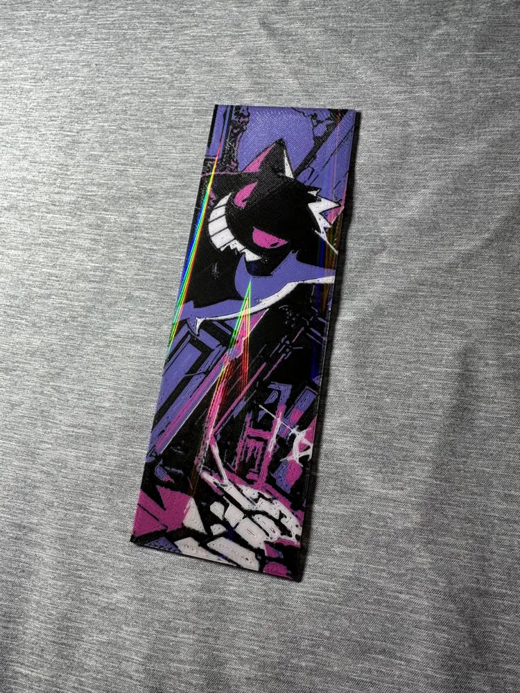 Gengar Bookmark - Flatforge - Free 3D Print Model - MakerWorld