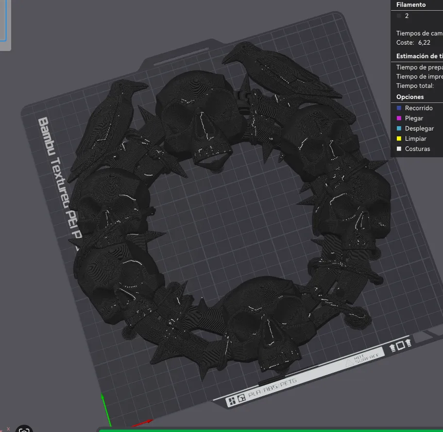 Halloween Gothic Skull Wreath – Dark decor - Free 3D Print Model ...