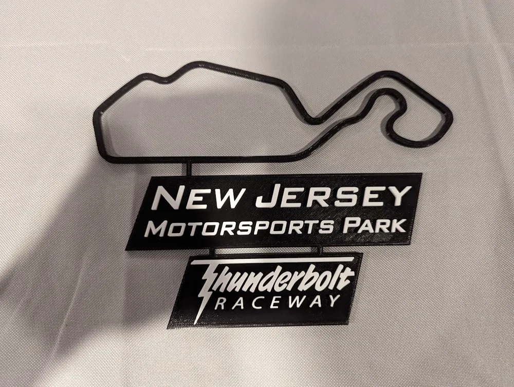 New Jersey Park Thunderbolt Track Map with Nameplate Wall Art by ...