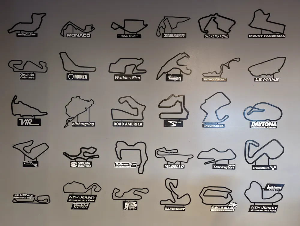 New Jersey Park Thunderbolt Track Map with Nameplate Wall Art by ...