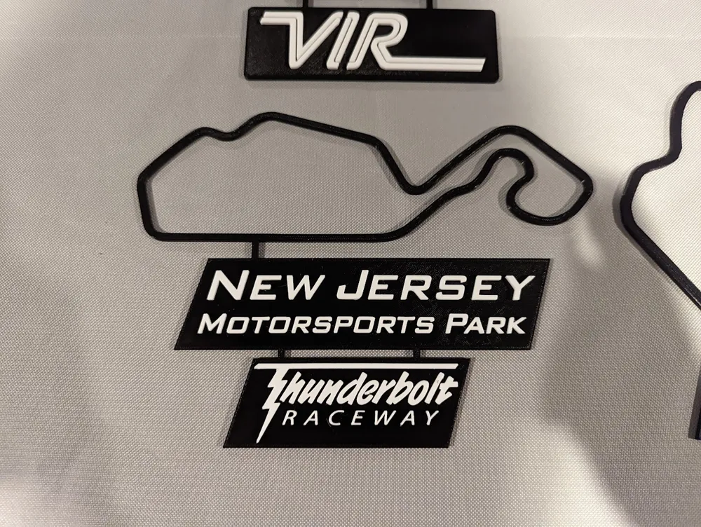 New Jersey Park Thunderbolt Track Map with Nameplate Wall Art by ...