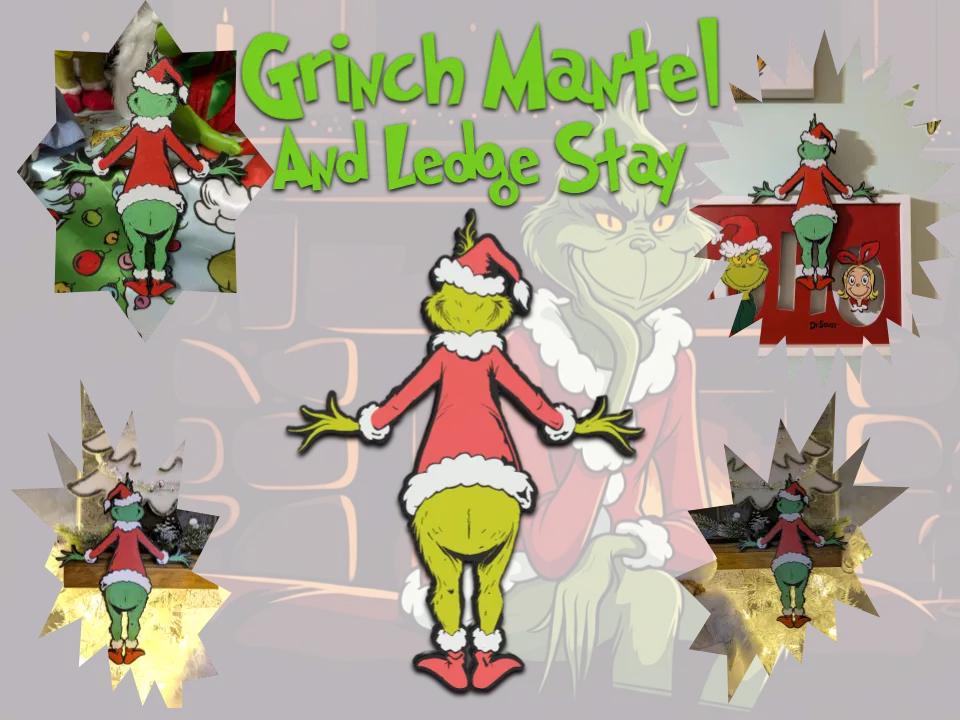 Grinch Climbing Mantel and Door Hanger - Free 3D Print Model - MakerWorld