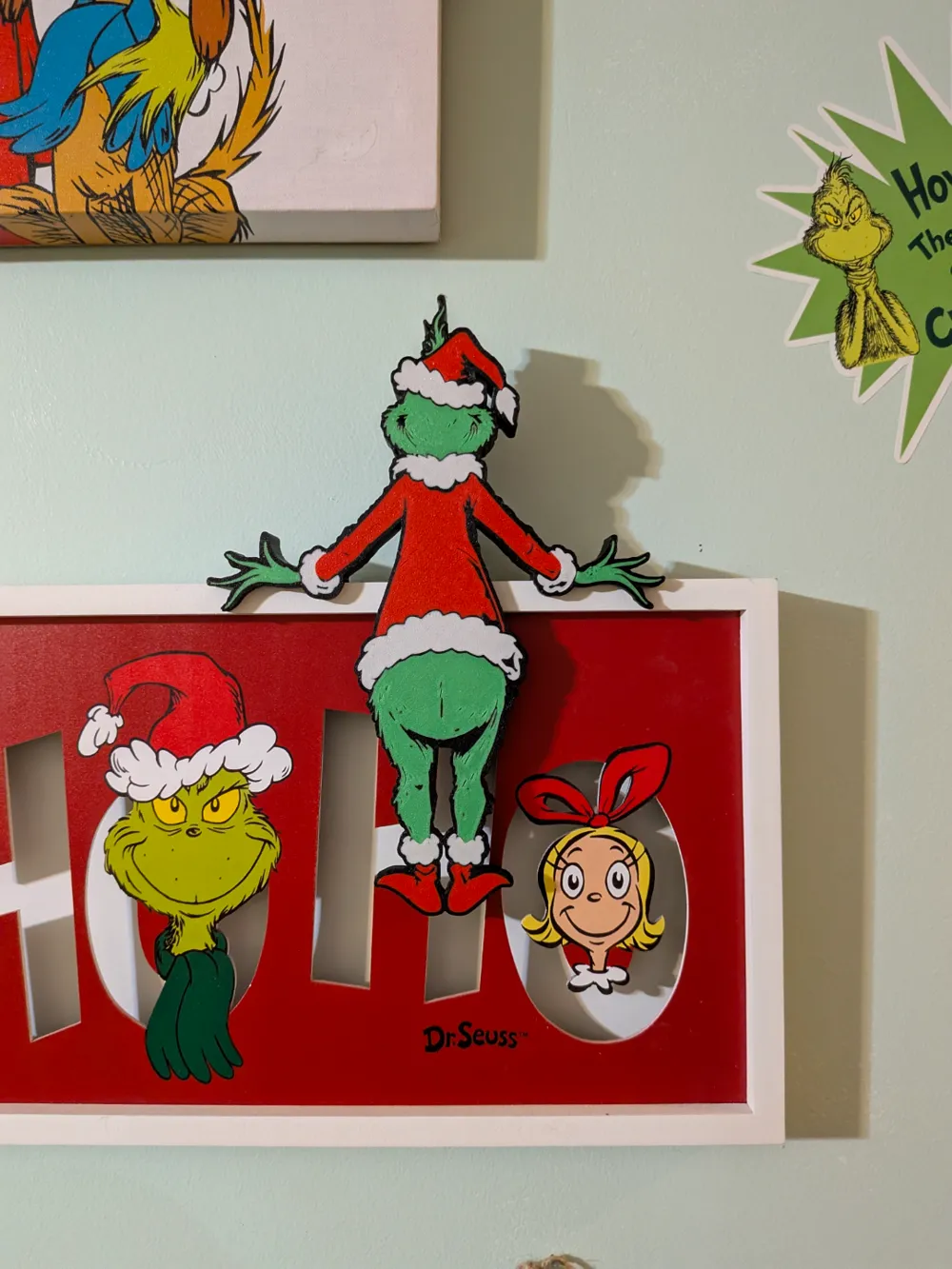 Grinch Climbing Mantel and Door Hanger by Austin314 - MakerWorld
