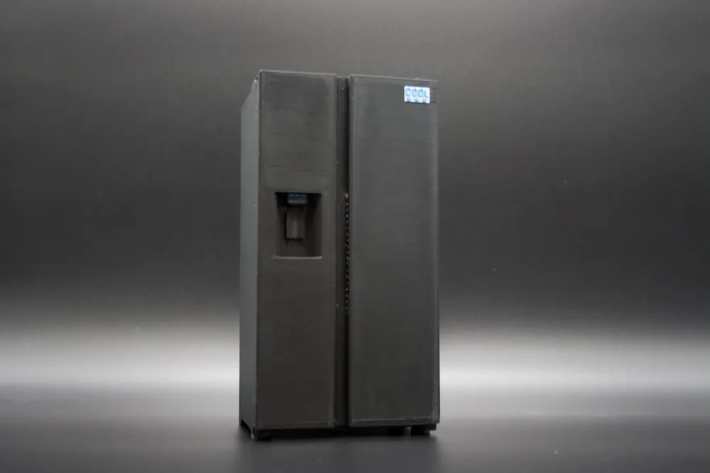 Miniature Side by Side Fridge for dollhouse, 1:12 by Wilhelmus ...