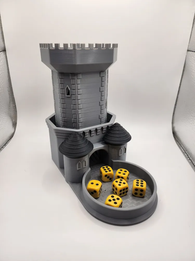 Castle Dice Tower - Dice tower by wOOzi MakerWorld: Download Free 3D Models