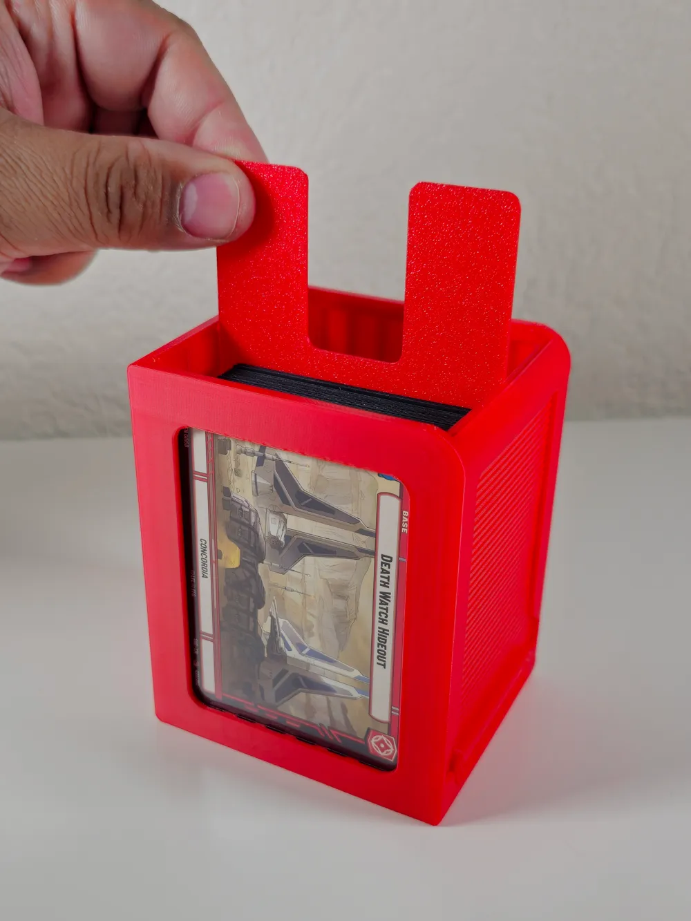 Sliding Deck Box (No Glue)-Up to 100 Sleeved Card - Free 3D Print Model ...