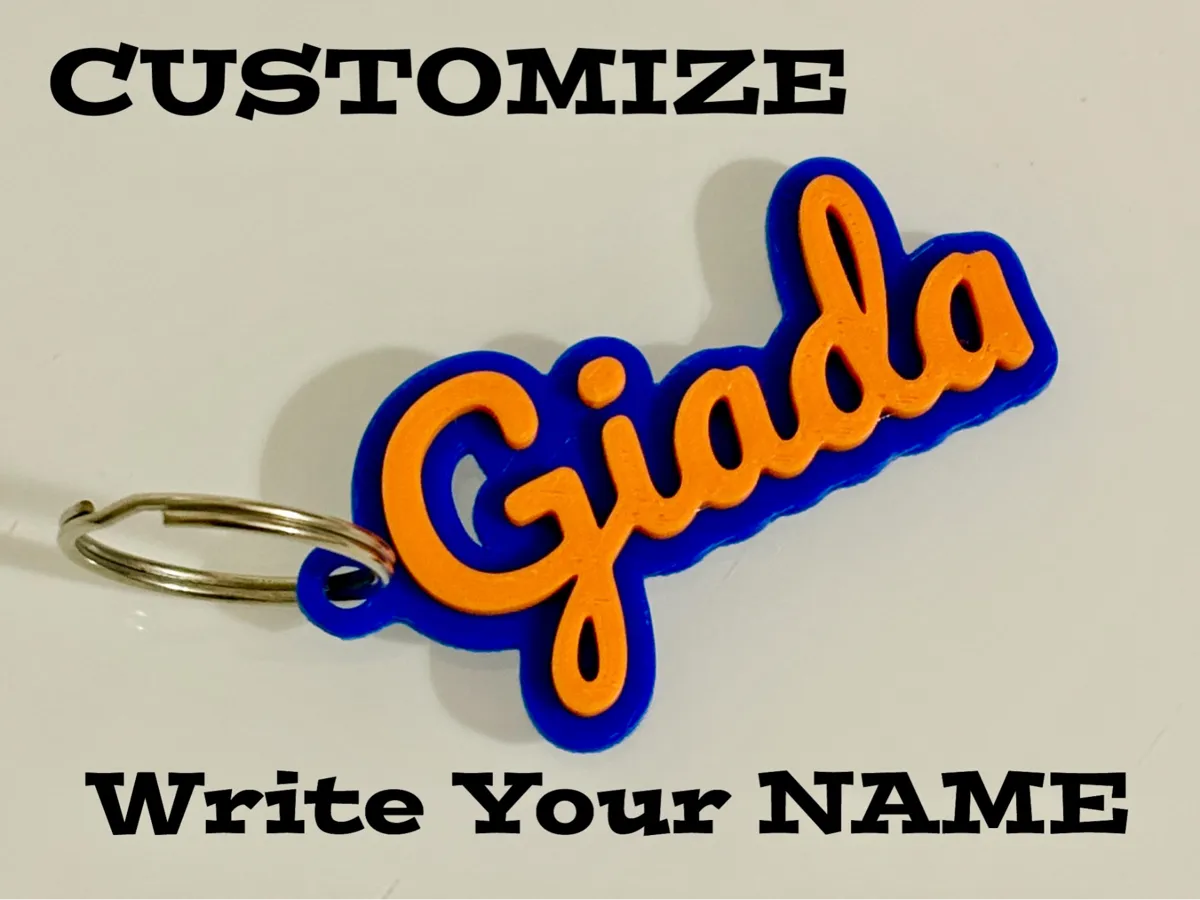 Keychain NAME, customize write your NAME - Free 3D Print Model - MakerWorld