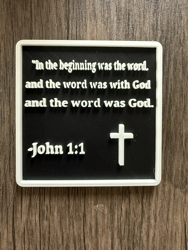 John 1:1 Bible verse - Free 3D Print Model - MakerWorld