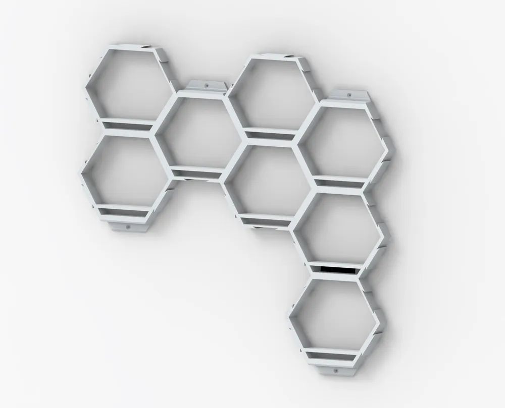 modularer Waben - Setzkasten Hexagon Regal by CopyKnight - MakerWorld