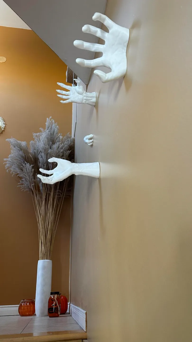 Halloween Reaching Wall Hands - Free 3D Print Model - MakerWorld
