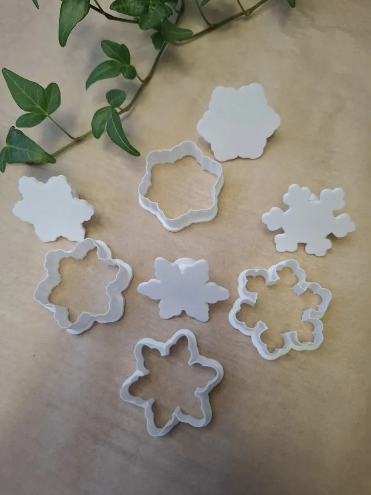 Snowflake Cutter Set – 4 Sizes (30/40/50/75 mm) - Free 3D Print Model ...