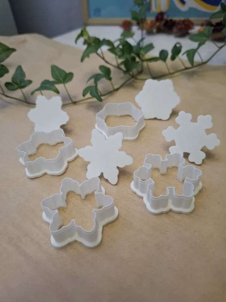 Snowflake Cutter Set – 4 Sizes (30/40/50/75 mm) - Free 3D Print Model ...
