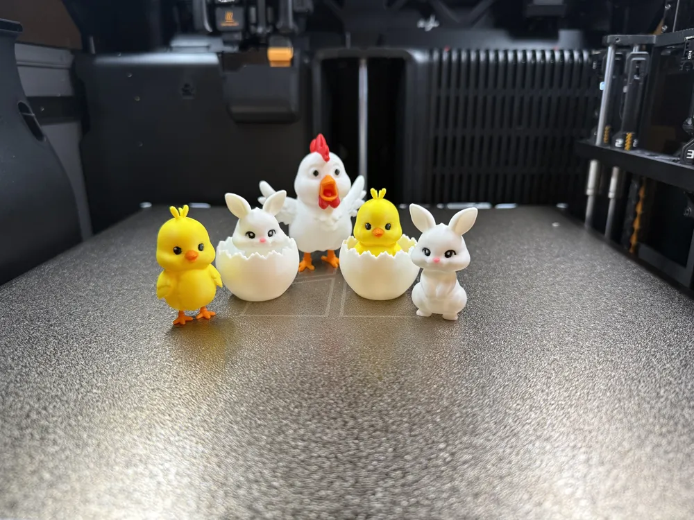 Frühlings-Oster-Tiere Set Hase Küken Huhn Ei – Kostenloses 3D ...