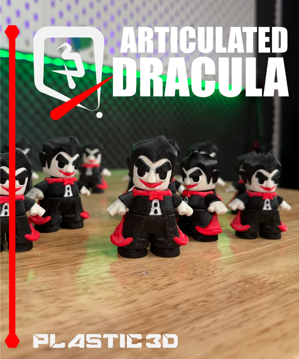 Articulated Dracula – Print-in-Place Vampire Mini - Free 3D Print Model ...