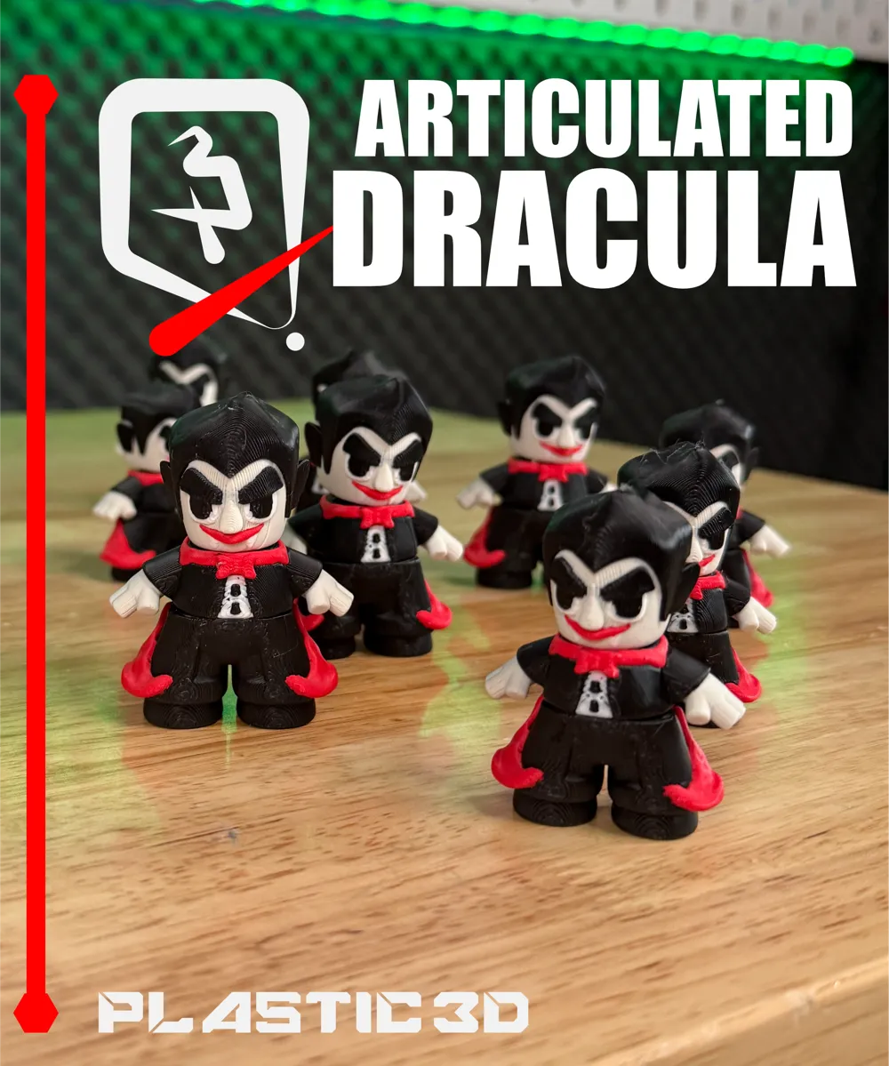 Articulated Dracula – Print-in-Place Vampire Mini - Free 3D Print Model ...