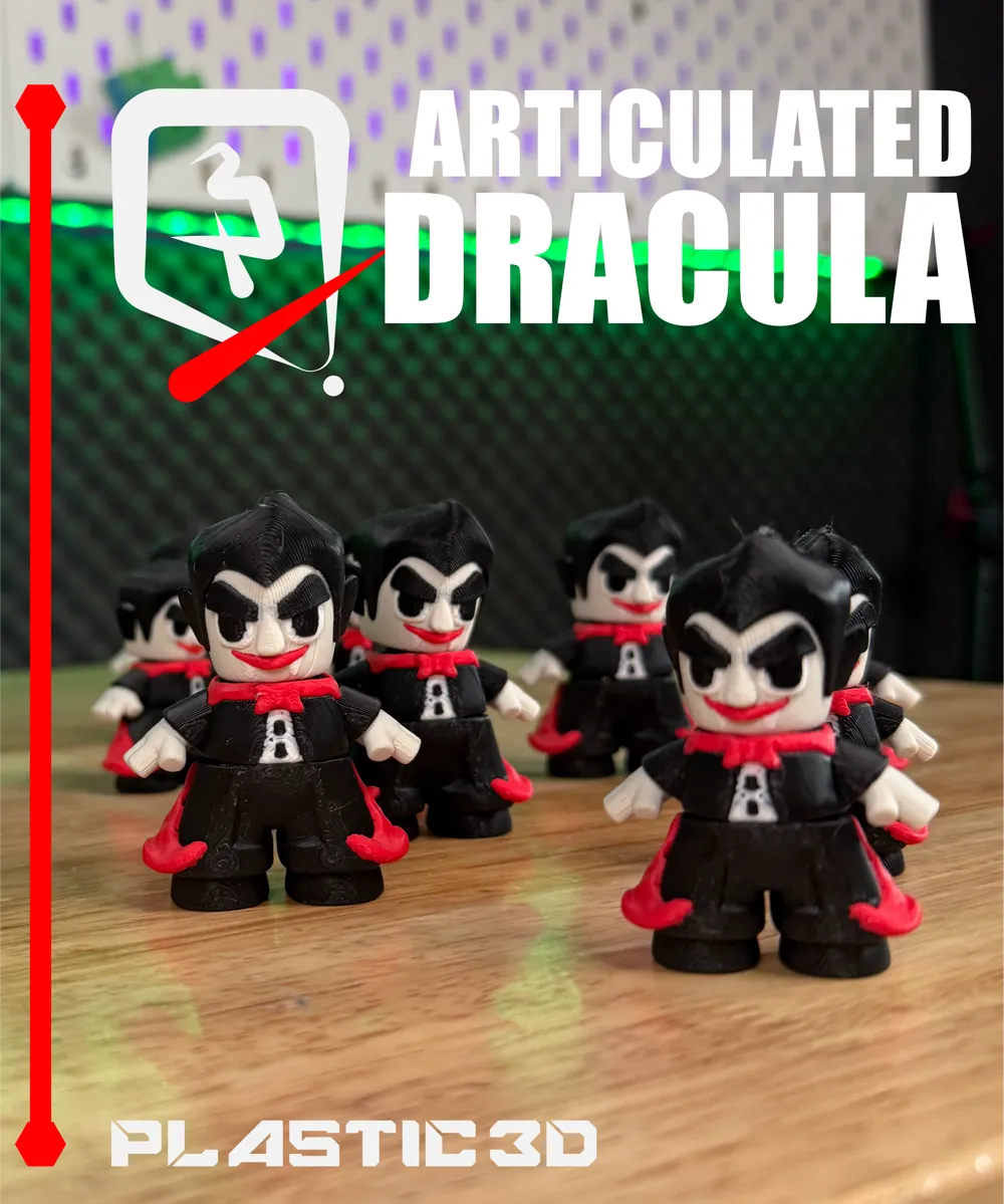 Articulated Dracula – Print-in-Place Vampire Mini - Free 3D Print Model ...