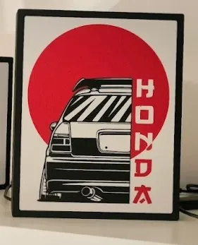 Lightbox Honda Civic JDM by RickyRz - MakerWorld