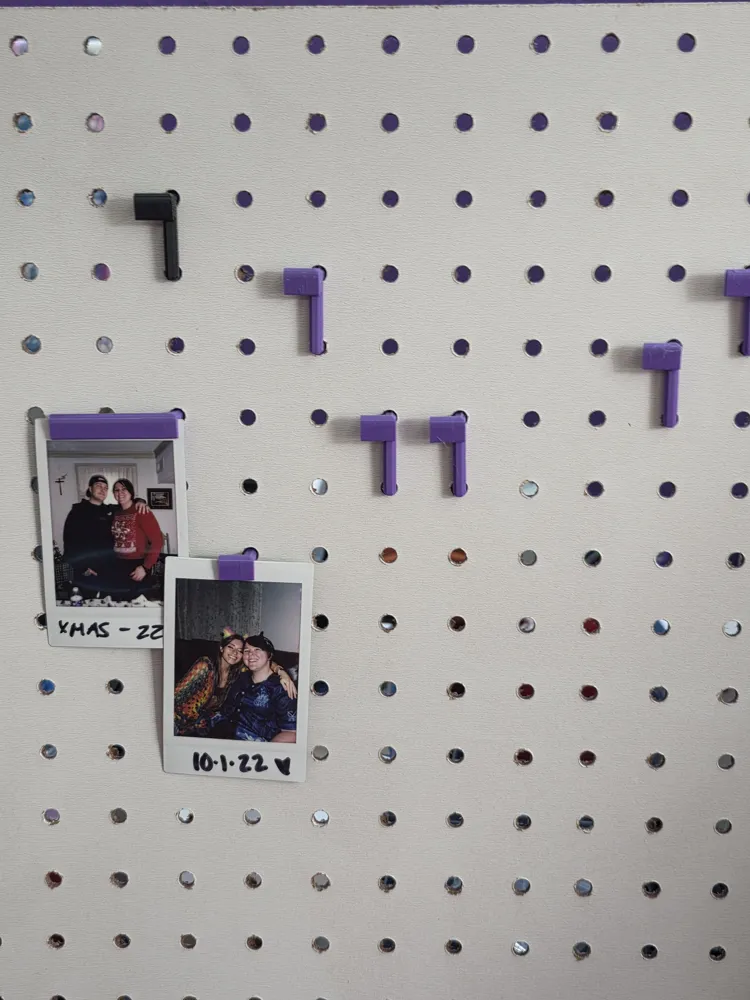 Instax Mini Display Peg Clip for 1/4" Pegboards - Free 3D Print Model ...
