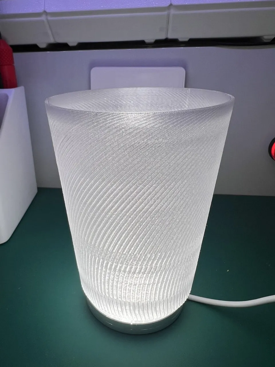 Transparent textured cup good texture transparent pen holder - Free 3D ...