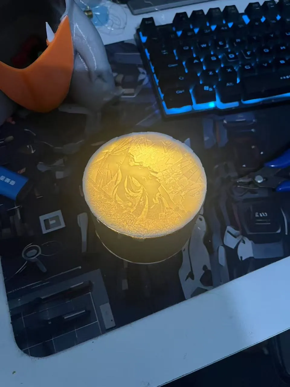 Lámpara de relieve de desechos de cartón por 万岁爹 - MakerWorld