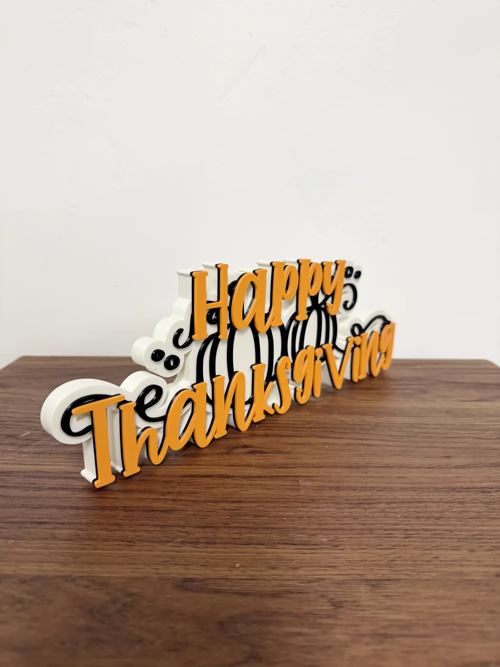 Happy Thanksgiving Sign - Free 3D Print Model - MakerWorld
