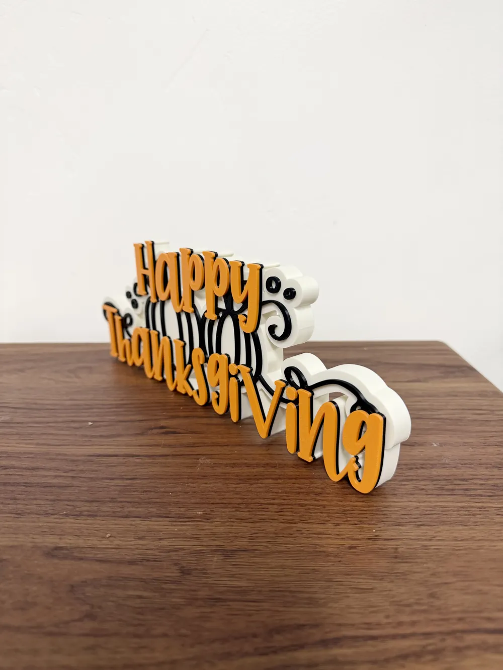 Happy Thanksgiving Sign - Free 3D Print Model - MakerWorld