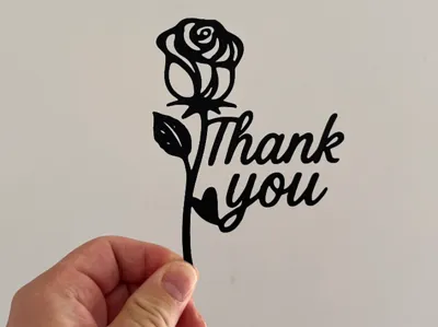 Rose - Thank You - Free 3D Print Model - MakerWorld