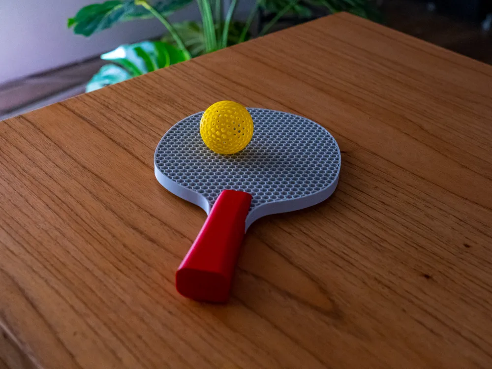 Silent Ping Pong Paddle Airless Style Customizable - Free 3D Print ...