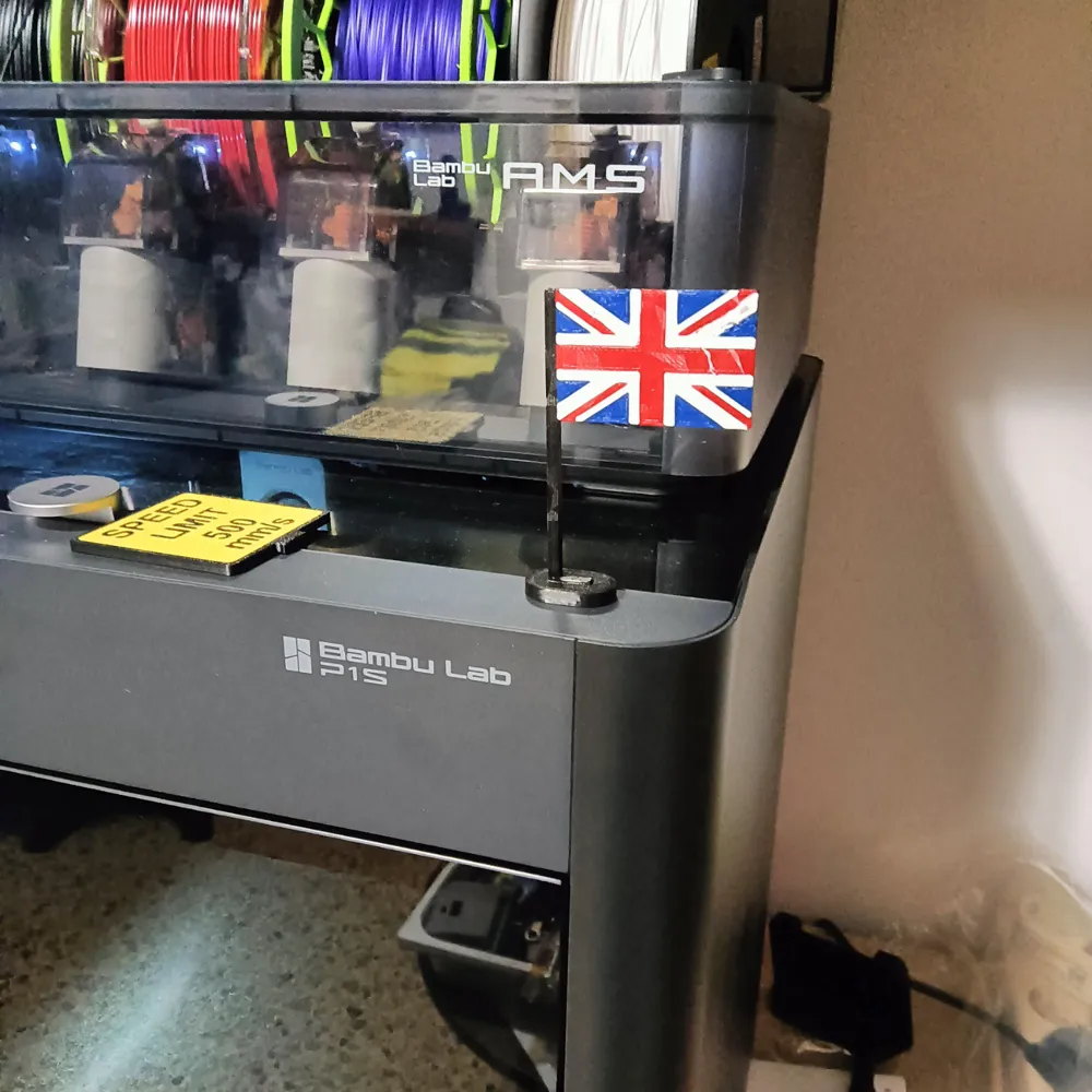 Great Britain Flag Plug - P1S - P1P Put the base in hole of the plug ...
