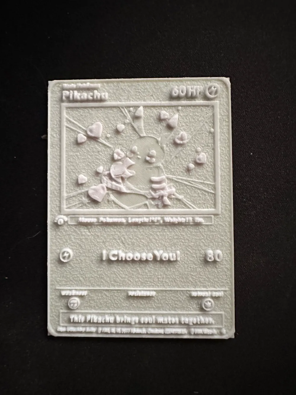 Pikachu Valentines Day 5 Pokemon Card Lithophane by thatguy08 - MakerWorld