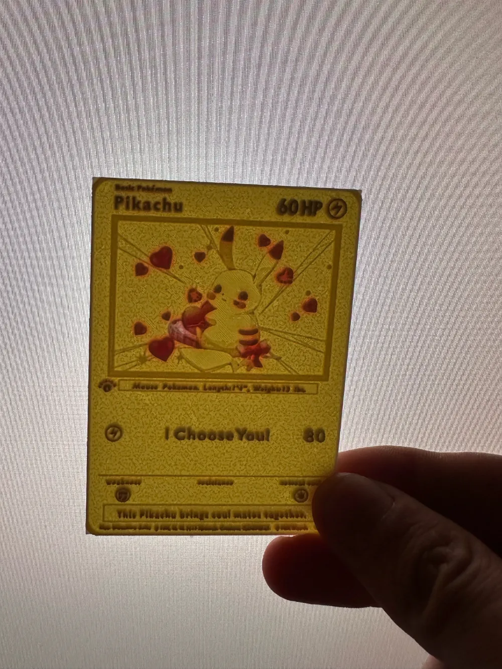 Pikachu Valentines Day 5 Pokemon Card Lithophane by thatguy08 - MakerWorld