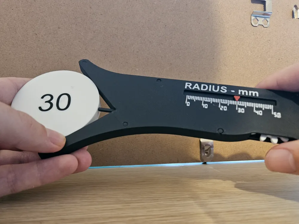 Sliding Radius Gauge (1:1) - Free 3D Print Model - MakerWorld
