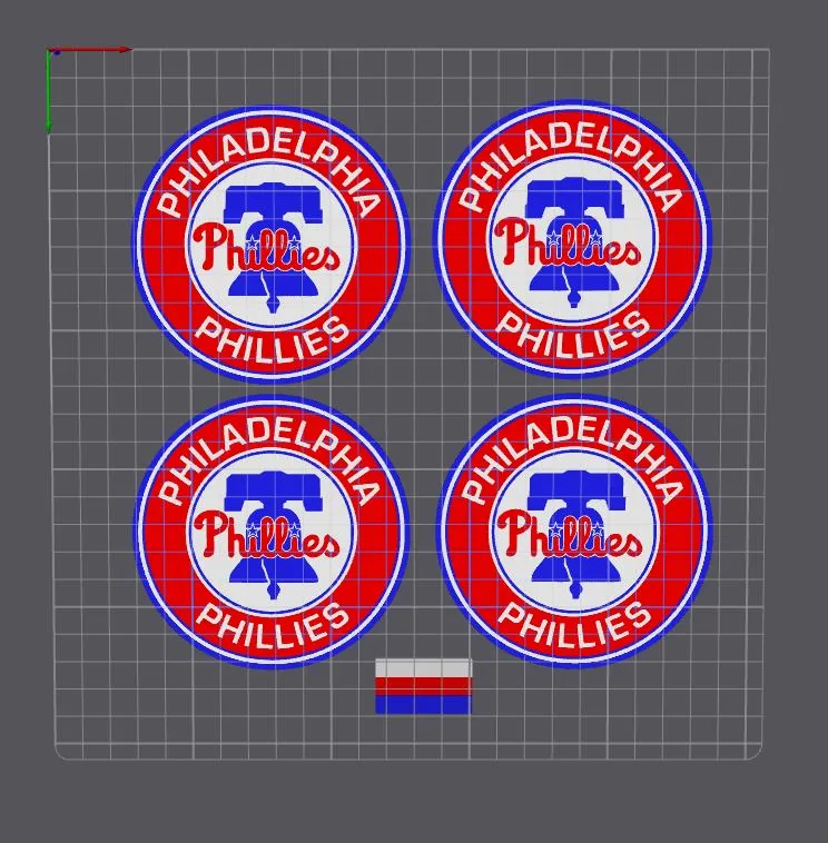 Philadelphia Phillies Coaster Set. by chrsrbiz - MakerWorld