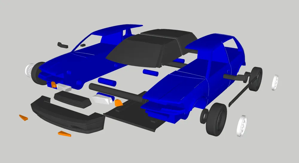 BeamNG Ibishu Covet toy car - 100% 3D printed by kippensoep0000 ...