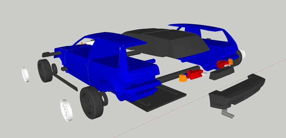 BeamNG Ibishu Covet toy car - 100% 3D printed by kippensoep0000 ...