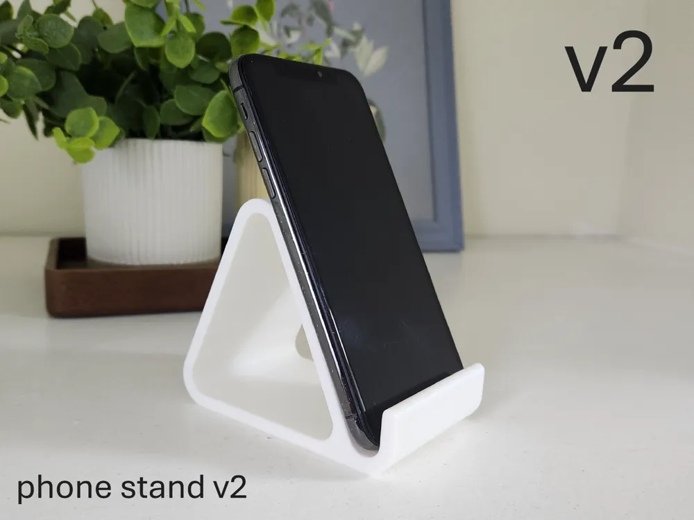 Minimalistic modern Phone Stand .v2 - Free 3D Print Model - MakerWorld