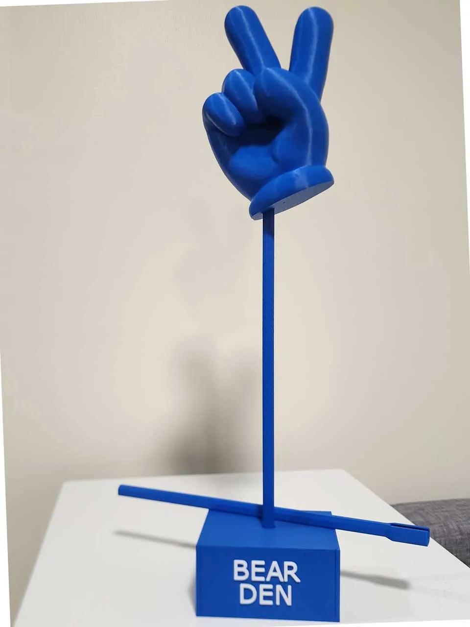 Giant Peace Sign Hand on Handle - Free 3D Print Model - MakerWorld