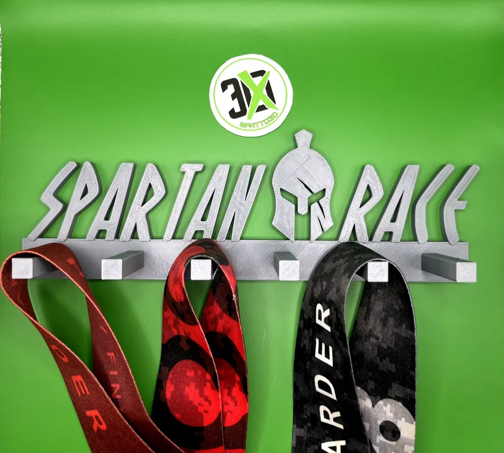 Spartan Race Medal Display – Wall Rack - Free 3D Print Model - MakerWorld