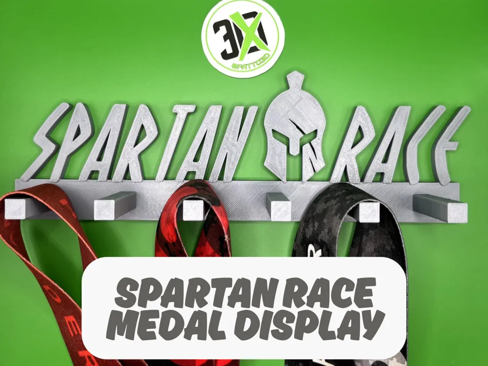 Spartan Race Medal Display – Wall Rack - Free 3D Print Model - MakerWorld