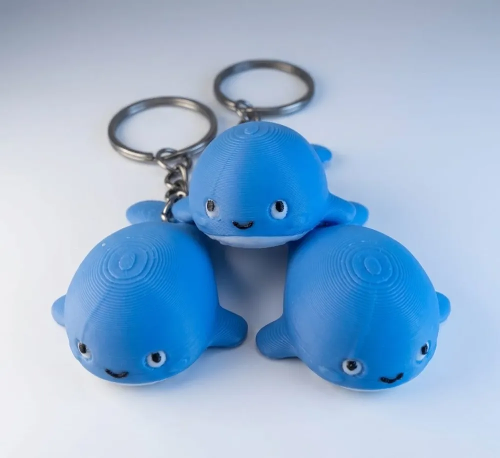 Cute Whale Keychain - Free 3D Print Model - MakerWorld