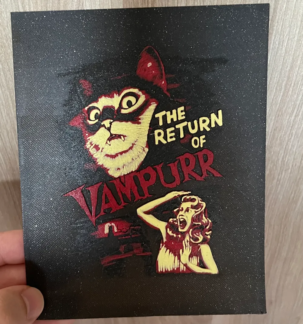 Hueforge cat vampurr by IcyFlame - MakerWorld