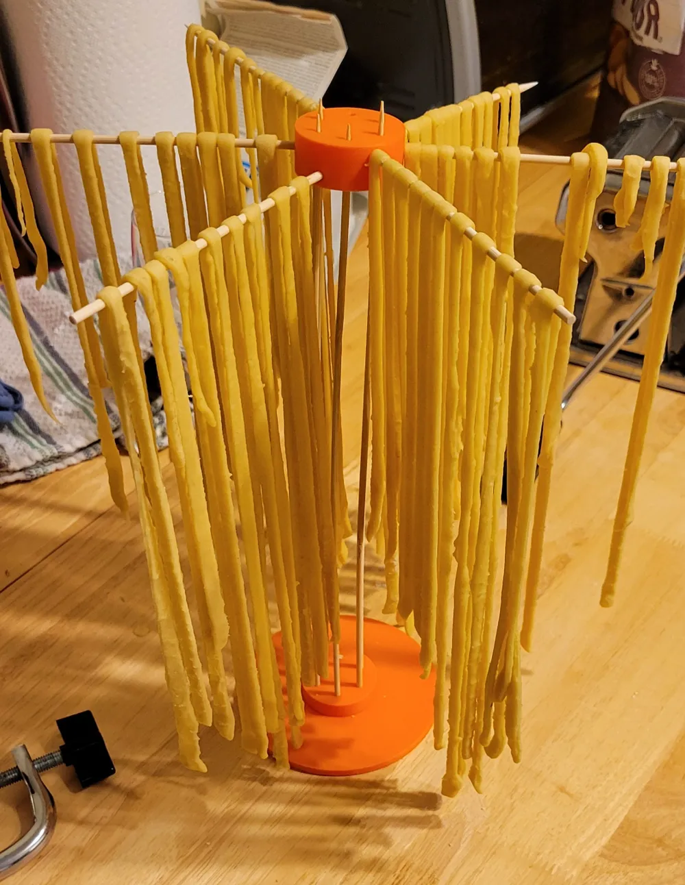 Pasta Rack with Dowels (Customizable Hole Sizes) by Mikebvs - MakerWorld