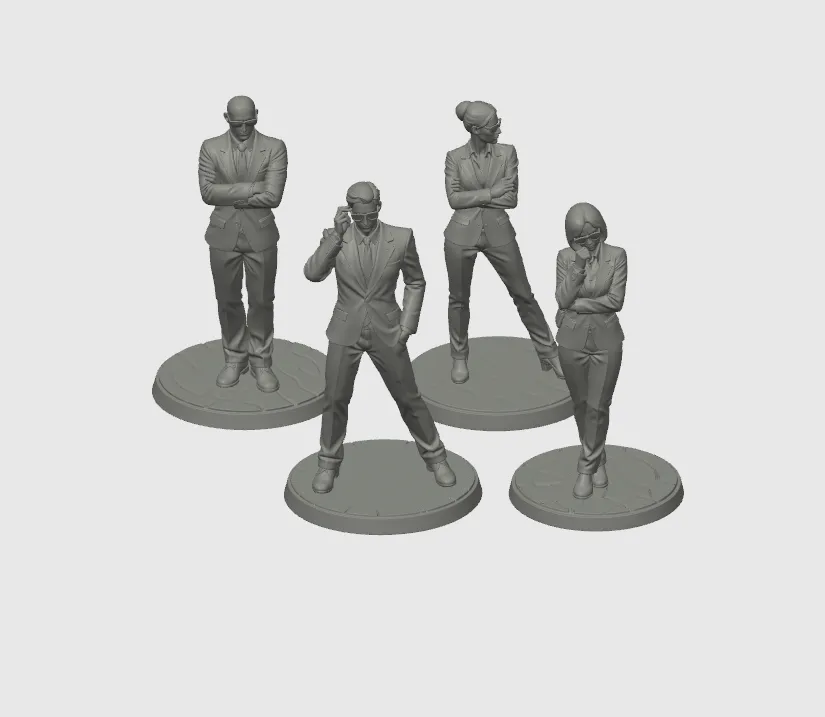 Pack Figurines - Agents Secrets Organisation - Free 3D Print Model ...