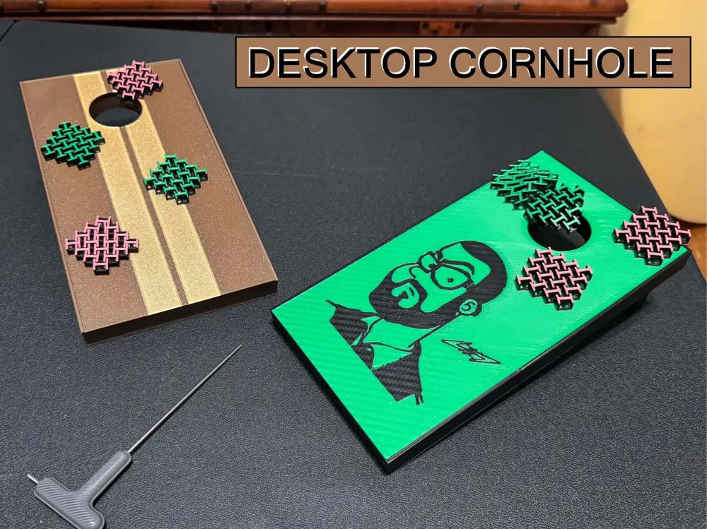 Desktop Cornhole Board (custom Faceplates!) - Free 3D Print Model ...