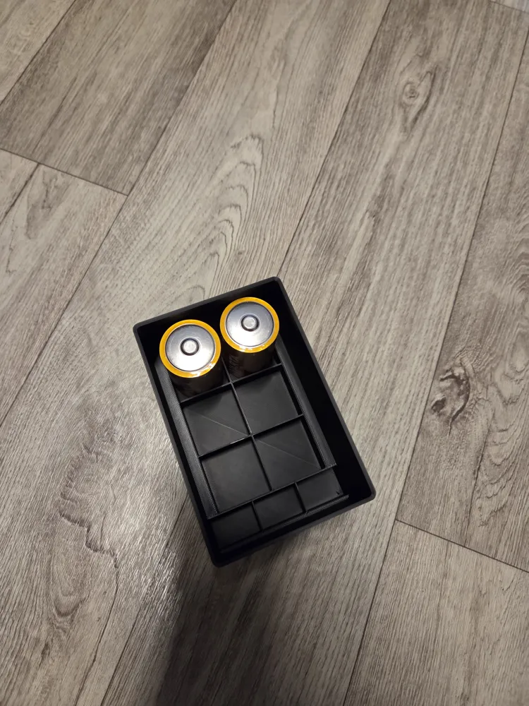Gridfinity 3x2x10 Battery box D cell &9V stackable by Trycer MakerWorld: Download Free 3D Models