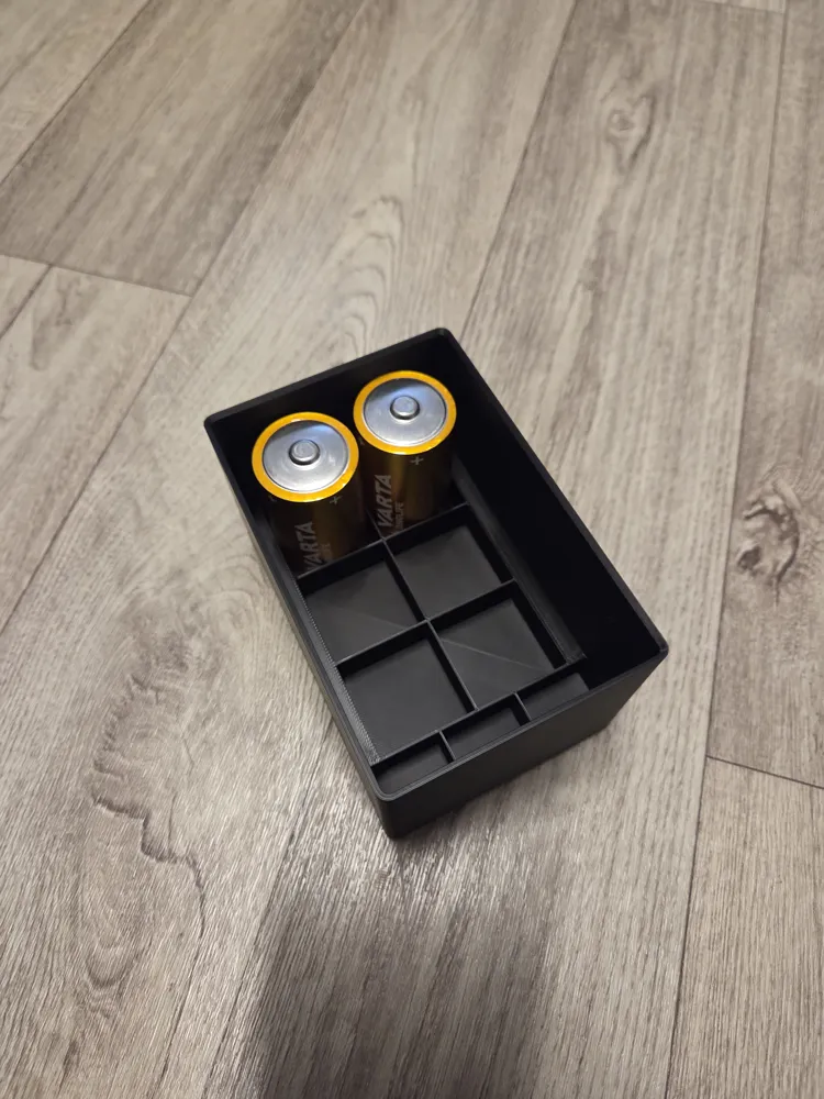 Gridfinity 3x2x10 Battery box D cell &9V stackable by Trycer MakerWorld: Download Free 3D Models