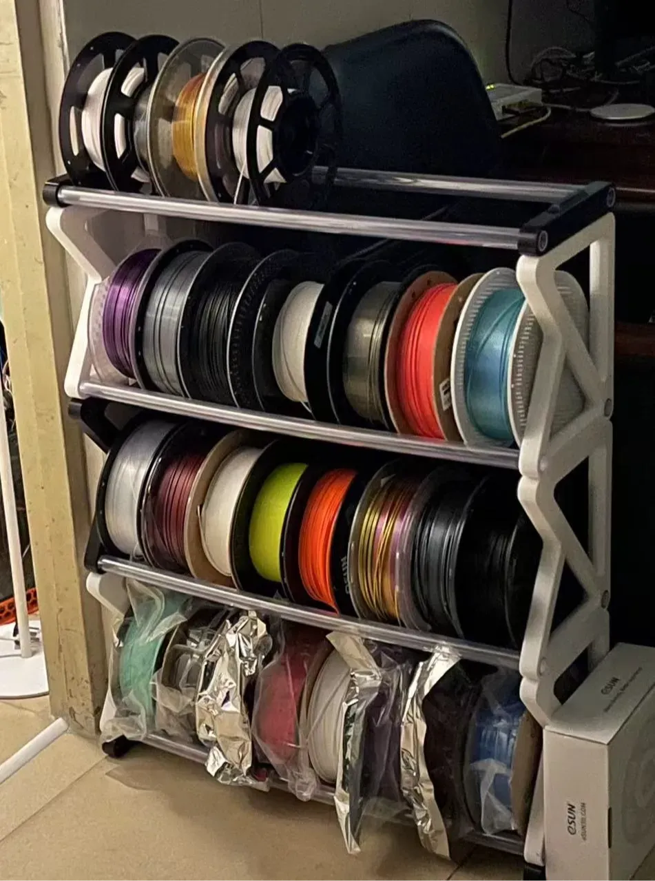 Filament Spool Holder, Filament Rack, Stackable by BreezeLi MakerWorld ...