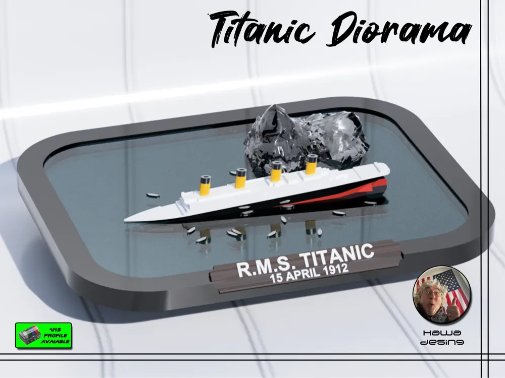 Titanic Diorama Remixed by Kawa MakerWorld: Download Free 3D Models