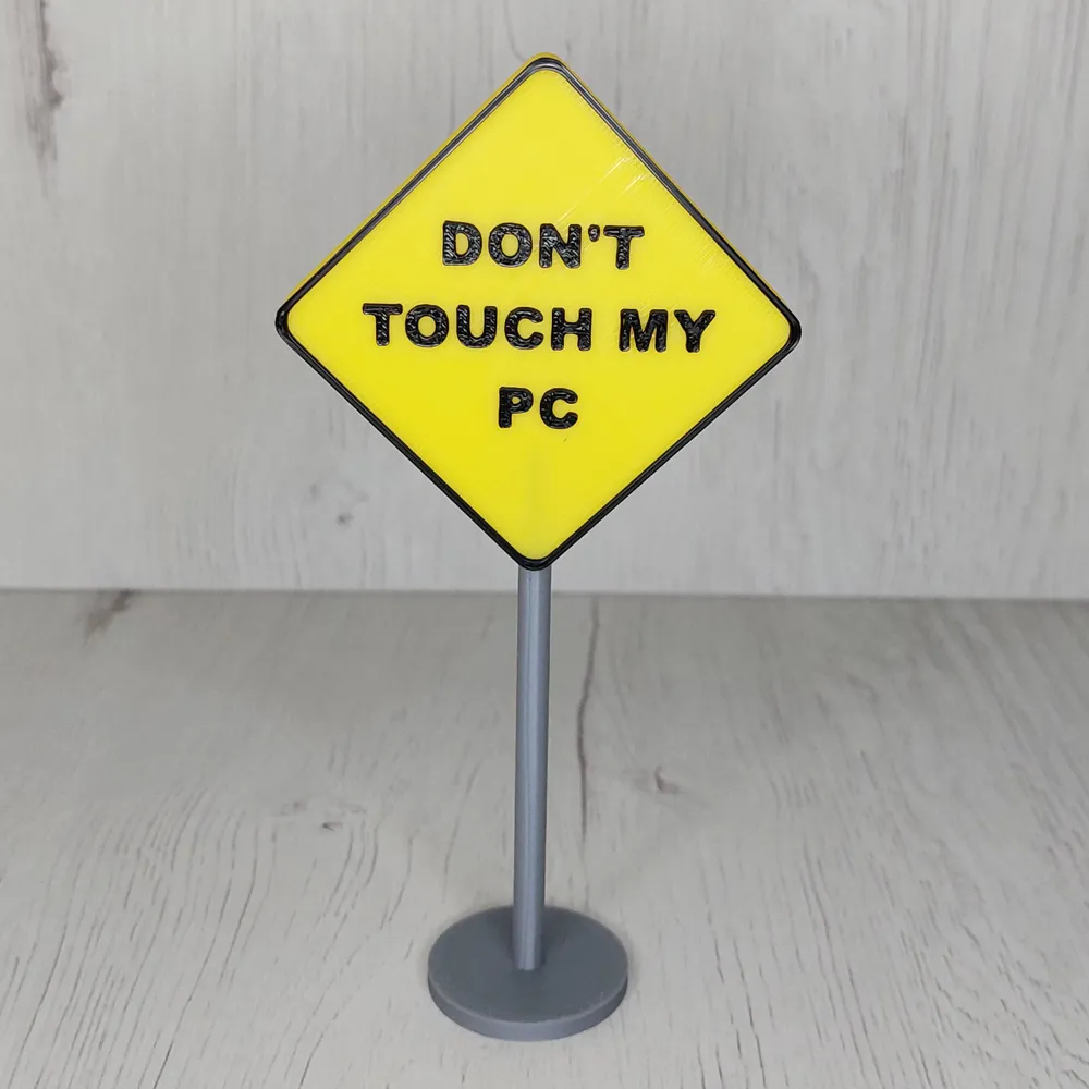 Don't touch warning sign for your desktop / work area by casma3d ...